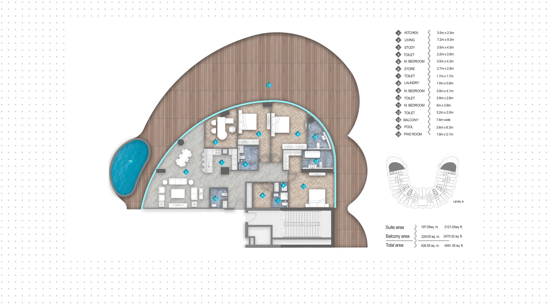 Aqua Arc is a waterfront residential complex on the man-made island of ...